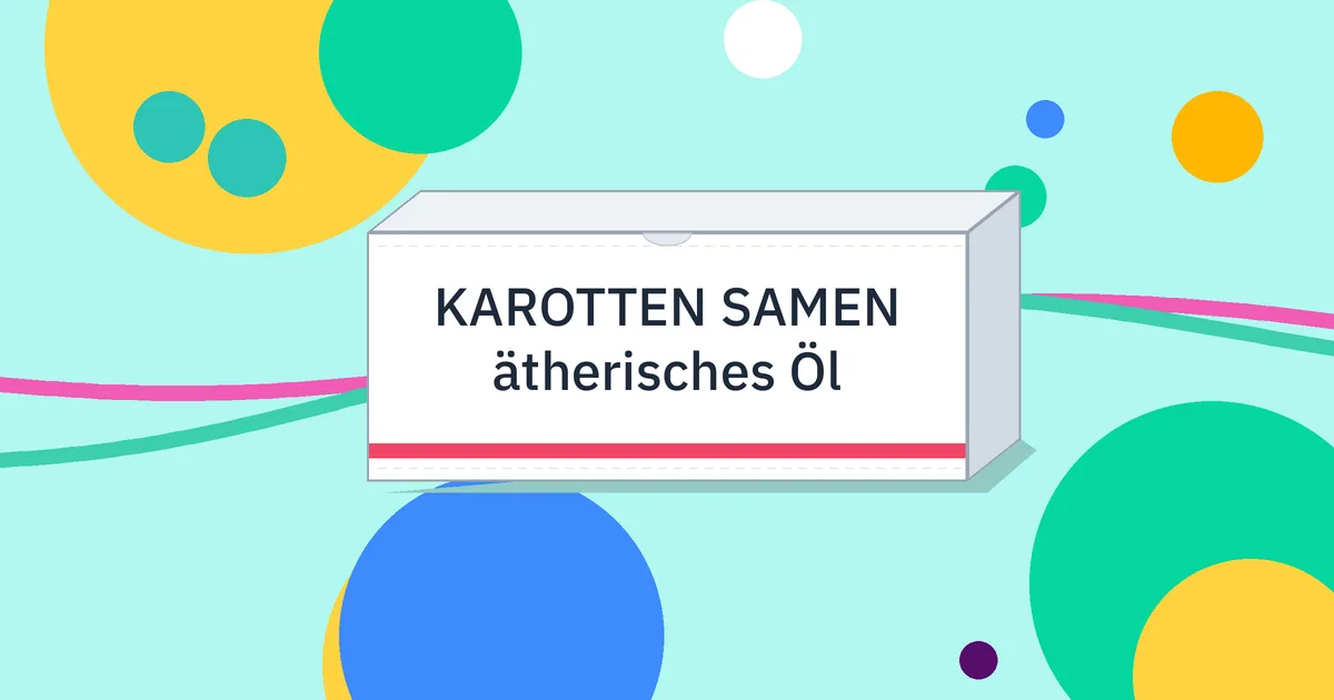 Symbolbild: Packung mit der Aufschrift KAROTTEN SAMEN ätherisches Öl (PZN 06444270) – Verfügbarkeit und Bezug in Apotheken in Frankfurt am Main