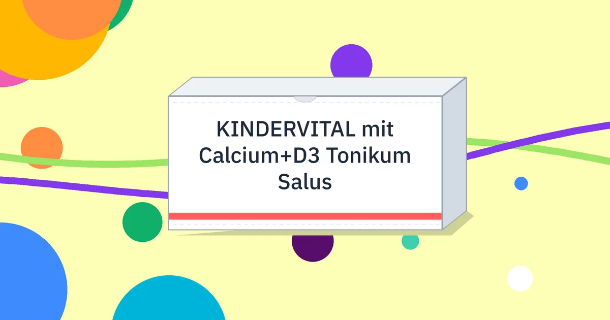 Symbolbild: Packung mit der Aufschrift KINDERVITAL mit Calcium+D3 Tonikum Salus (PZN 18226934) – Verfügbarkeit und Bezug in Apotheken in Frankfurt am Main