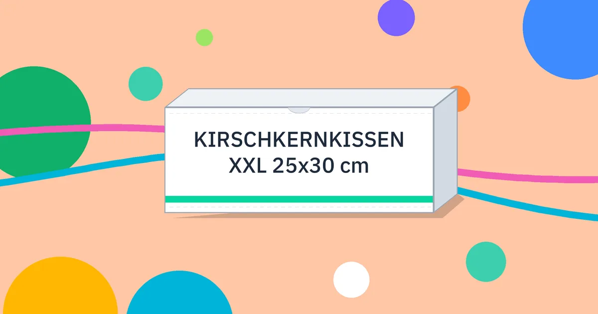 Symbolbild: Packung mit der Aufschrift KIRSCHKERNKISSEN XXL 25x30 cm (PZN 11276403) – Verfügbarkeit und Bezug in Apotheken in Frankfurt am Main