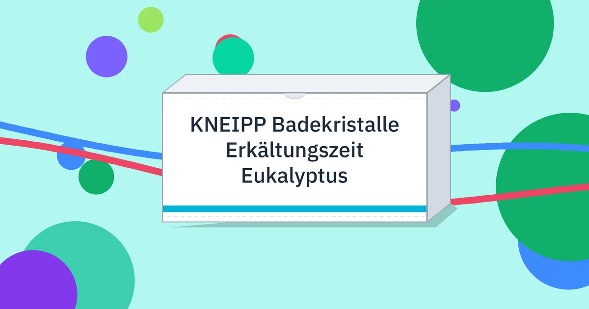 Symbolbild: Packung mit der Aufschrift KNEIPP Badekristalle Erkältungszeit Eukalyptus (PZN 14240021) – Verfügbarkeit und Bezug in Apotheken in Frankfurt am Main