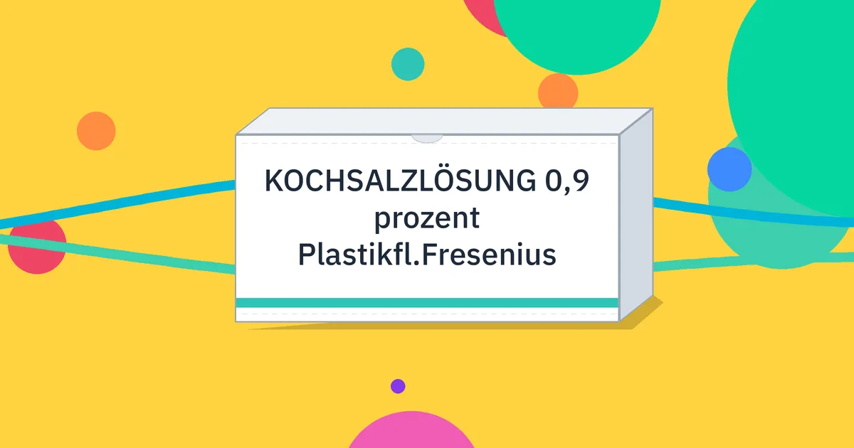 Symbolbild: Packung mit der Aufschrift KOCHSALZLÖSUNG 0,9 prozent Plastikfl.Fresenius (PZN 00809138) – Verfügbarkeit und Bezug in Apotheken in Frankfurt am Main