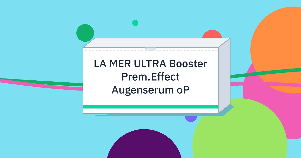 Symbolbild: Packung mit der Aufschrift LA MER ULTRA Booster Prem.Effect Augenserum oP (PZN 20853101) – Verfügbarkeit und Bezug in Apotheken in Frankfurt am Main