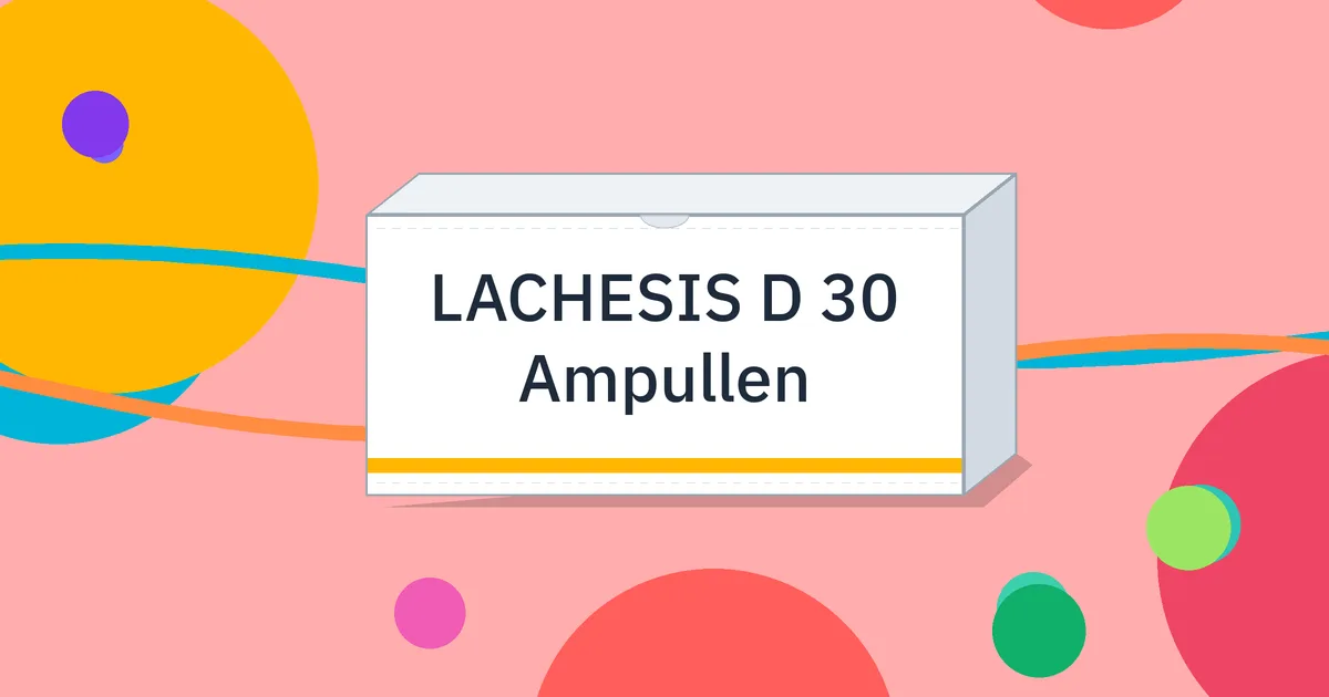 Symbolbild: Packung mit der Aufschrift LACHESIS D 30 Ampullen (PZN 11706855) – Verfügbarkeit und Bezug in Apotheken in Frankfurt am Main