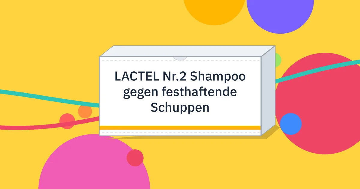 Symbolbild: Packung mit der Aufschrift LACTEL Nr.2 Shampoo gegen festhaftende Schuppen (PZN 02858980) – Verfügbarkeit und Bezug in Apotheken in Frankfurt am Main