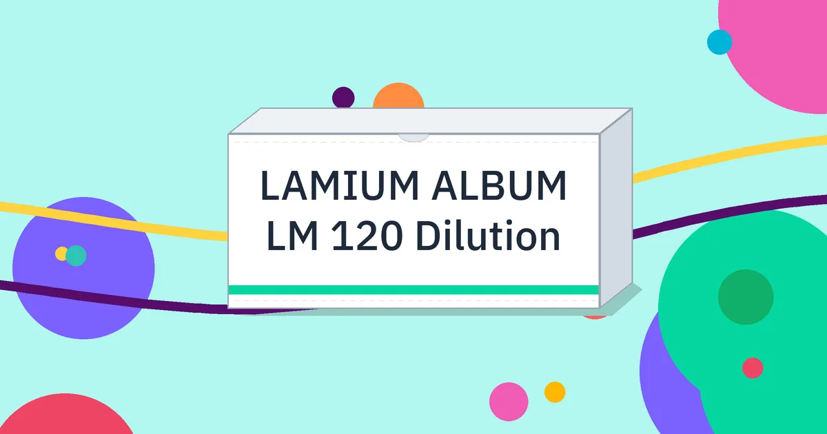 Symbolbild: Packung mit der Aufschrift LAMIUM ALBUM LM 120 Dilution (PZN 13522059) – Verfügbarkeit und Bezug in Apotheken in Frankfurt am Main