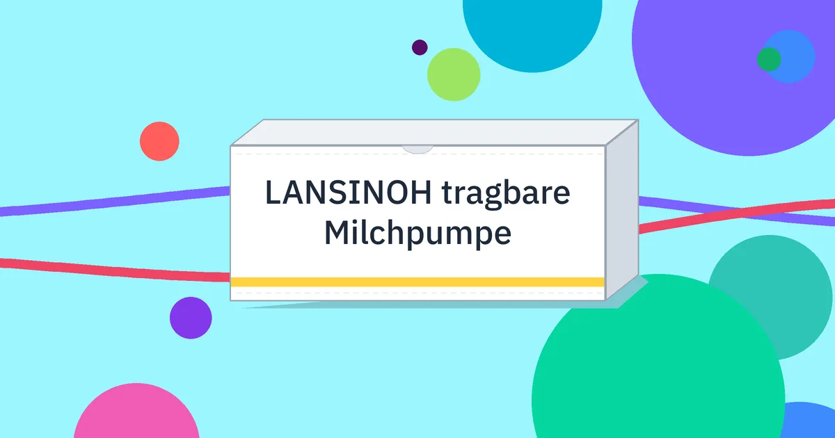 Symbolbild: Packung mit der Aufschrift LANSINOH tragbare Milchpumpe (PZN 19455571) – Verfügbarkeit und Bezug in Apotheken in Frankfurt am Main