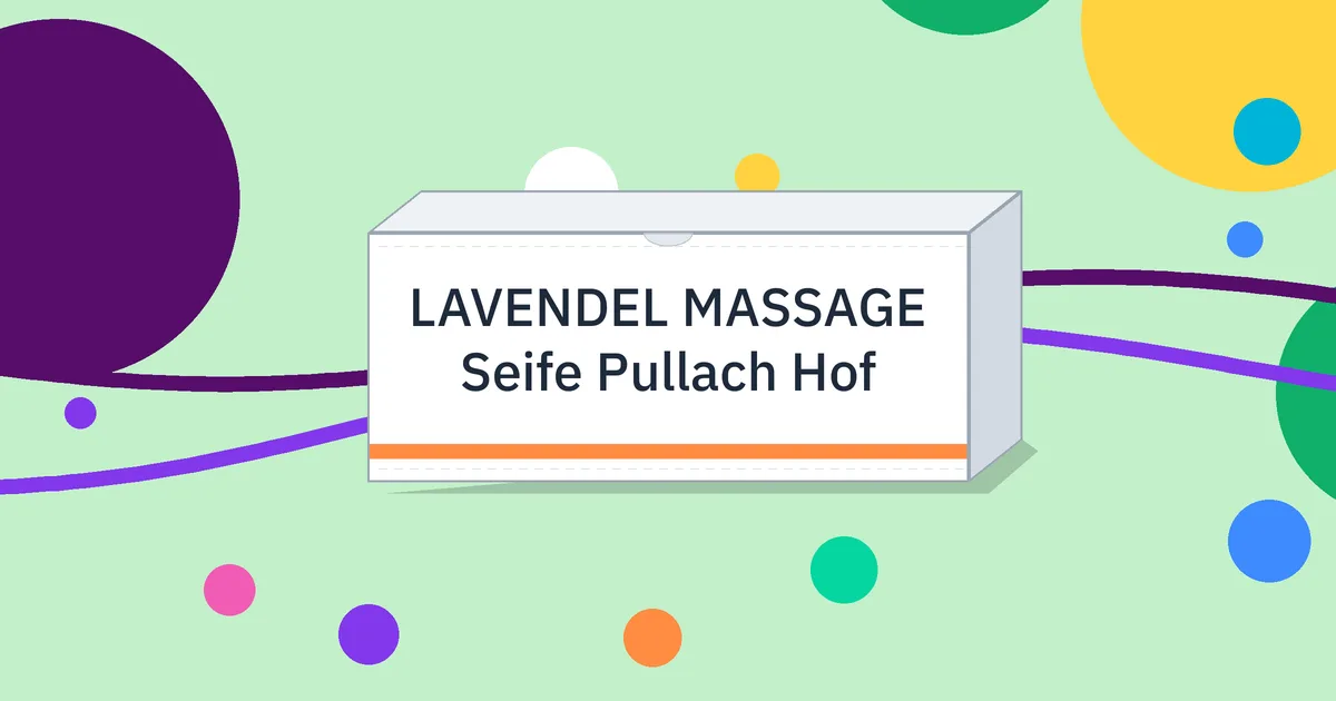 Symbolbild: Packung mit der Aufschrift LAVENDEL MASSAGE Seife Pullach Hof (PZN 20421181) – Verfügbarkeit und Bezug in Apotheken in Frankfurt am Main