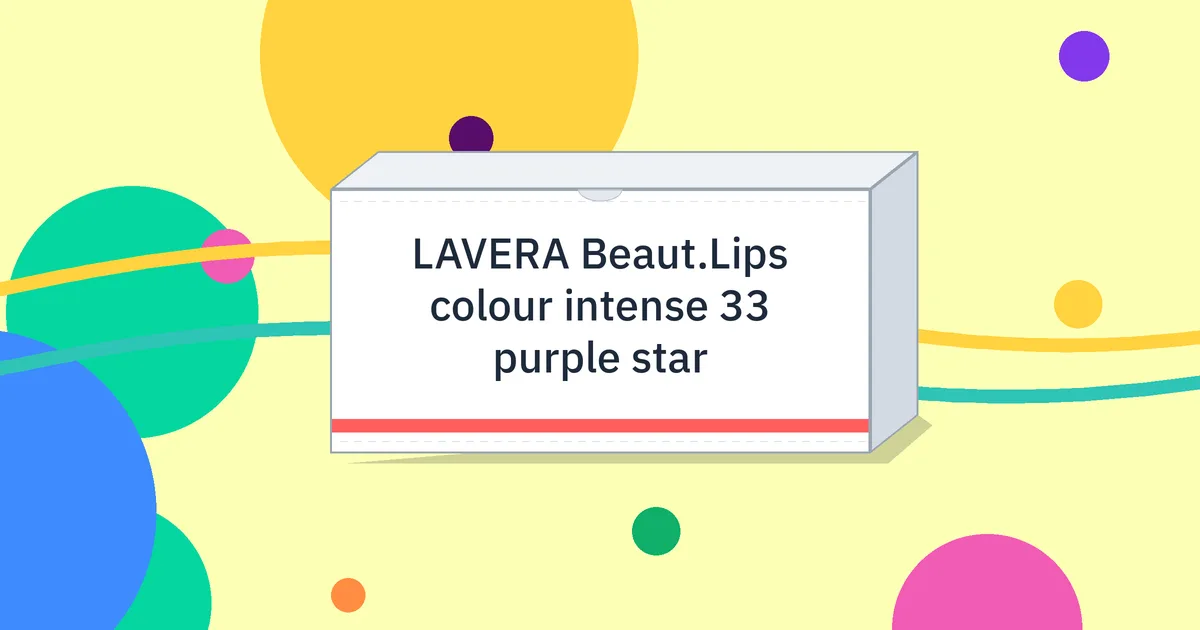 Symbolbild: Packung mit der Aufschrift LAVERA Beaut.Lips colour intense 33 purple star (PZN 11145718) – Verfügbarkeit und Bezug in Apotheken in Frankfurt am Main