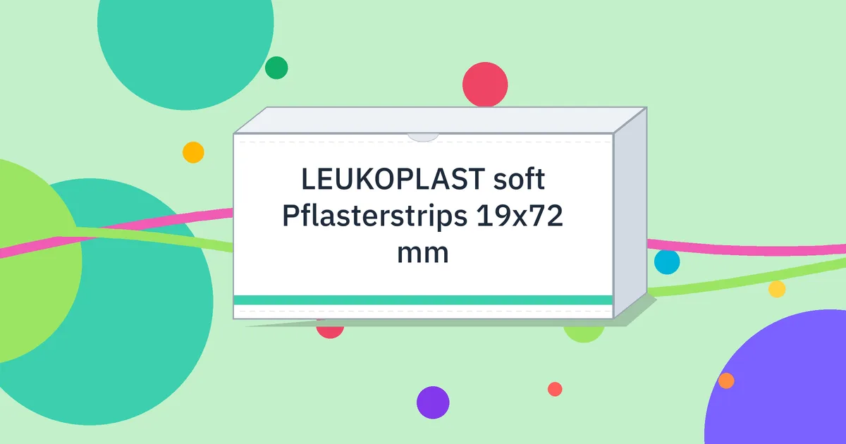 Symbolbild: Packung mit der Aufschrift LEUKOPLAST soft Pflasterstrips 19x72 mm (PZN 14062016) – Verfügbarkeit und Bezug in Apotheken in Frankfurt am Main