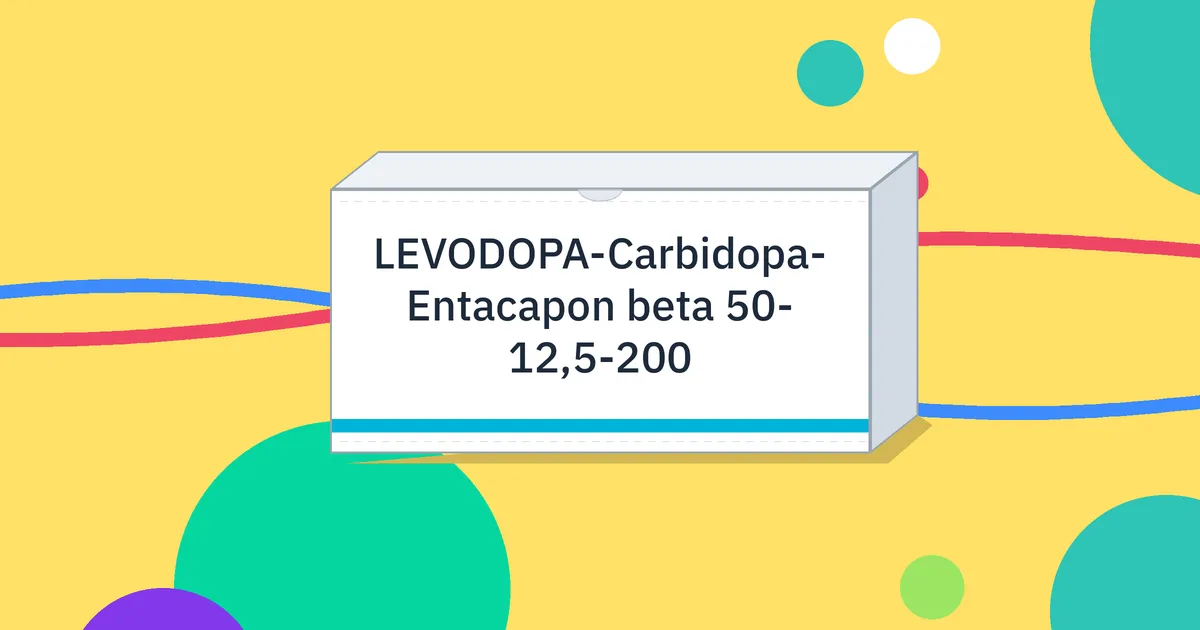 Symbolbild: Packung mit der Aufschrift LEVODOPA-Carbidopa-Entacapon beta 50-12,5-200 (PZN 10324206) – Verfügbarkeit und Bezug in Apotheken in Frankfurt am Main