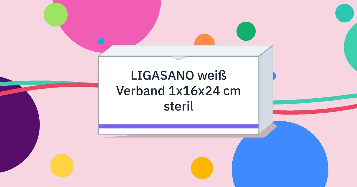 Symbolbild: Packung mit der Aufschrift LIGASANO weiß Verband 1x16x24 cm steril (PZN 17251404) – Verfügbarkeit und Bezug in Apotheken in Frankfurt am Main
