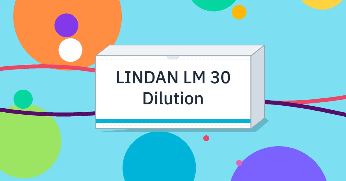 Symbolbild: Packung mit der Aufschrift LINDAN LM 30 Dilution (PZN 13529854) – Verfügbarkeit und Bezug in Apotheken in Frankfurt am Main