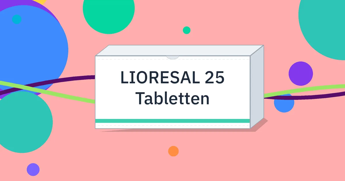 Symbolbild: Packung mit der Aufschrift LIORESAL 25 Tabletten (PZN 02181247) – Verfügbarkeit und Bezug in Apotheken in Frankfurt am Main