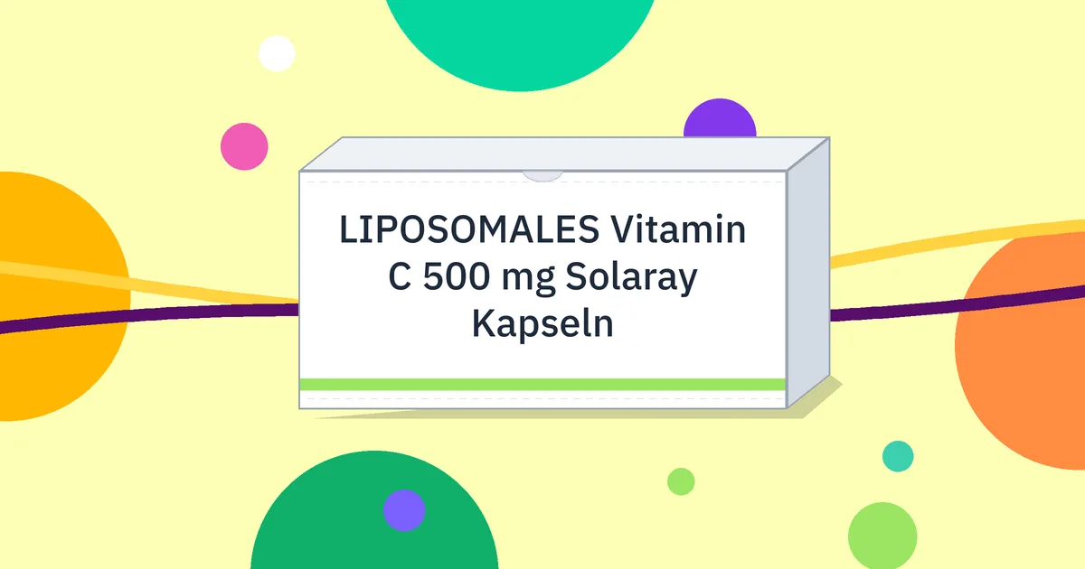 Symbolbild: Packung mit der Aufschrift LIPOSOMALES Vitamin C 500 mg Solaray Kapseln (PZN 17258033) – Verfügbarkeit und Bezug in Apotheken in Frankfurt am Main