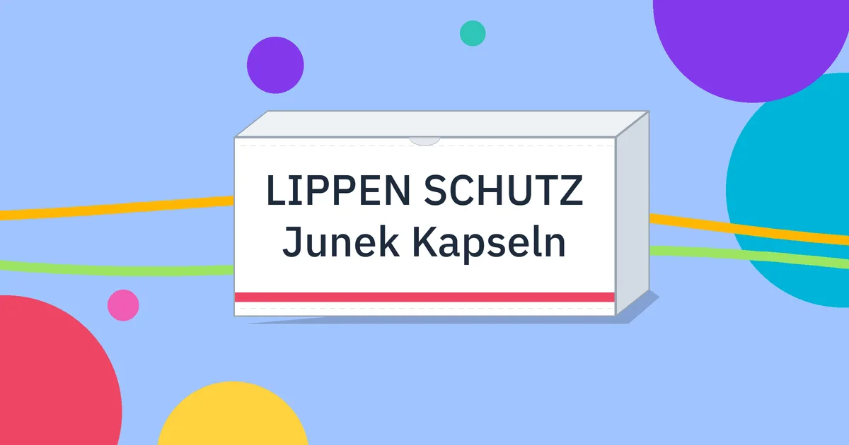 Symbolbild: Packung mit der Aufschrift LIPPEN SCHUTZ Junek Kapseln (PZN 10306964) – Verfügbarkeit und Bezug in Apotheken in Frankfurt am Main