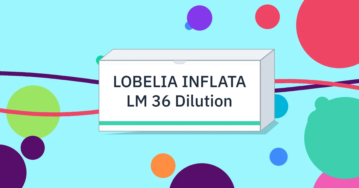 Symbolbild: Packung mit der Aufschrift LOBELIA INFLATA LM 36 Dilution (PZN 13534068) – Verfügbarkeit und Bezug in Apotheken in Frankfurt am Main