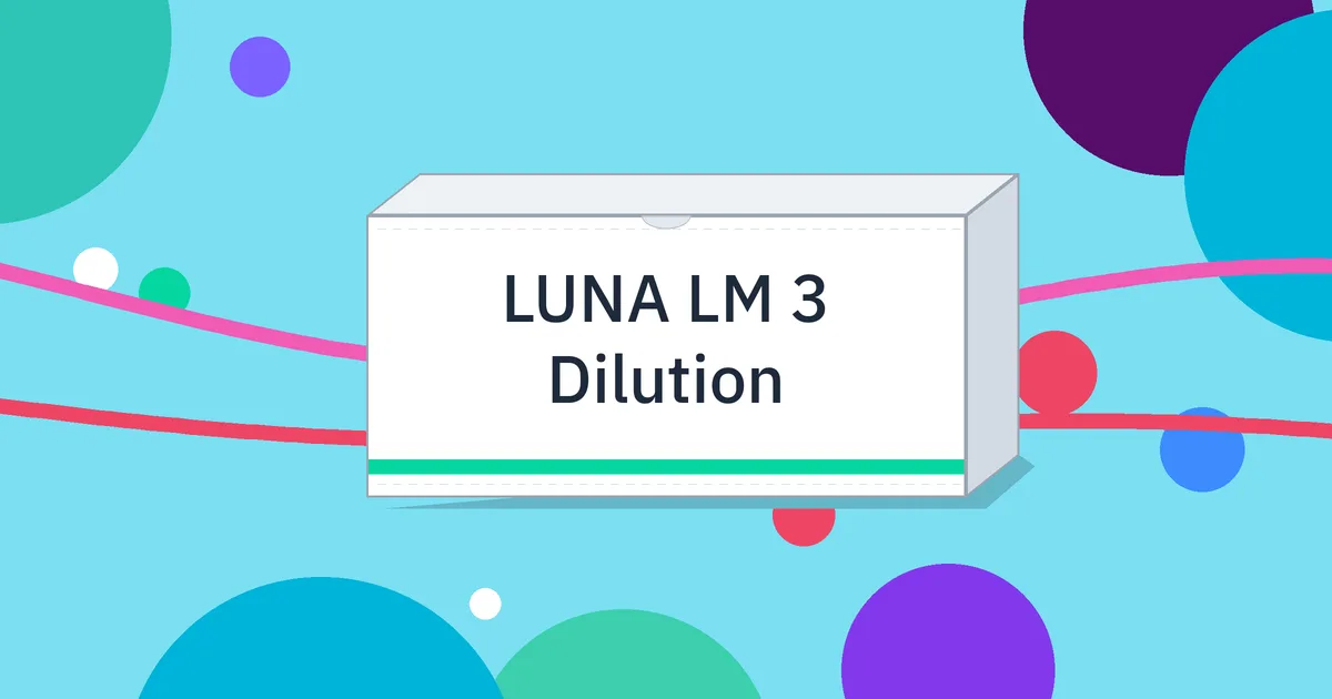 Symbolbild: Packung mit der Aufschrift LUNA LM 3 Dilution (PZN 12933760) – Verfügbarkeit und Bezug in Apotheken in Frankfurt am Main