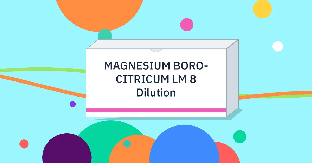 Symbolbild: Packung mit der Aufschrift MAGNESIUM BORO-CITRICUM LM 8 Dilution (PZN 12936528) – Verfügbarkeit und Bezug in Apotheken in Frankfurt am Main