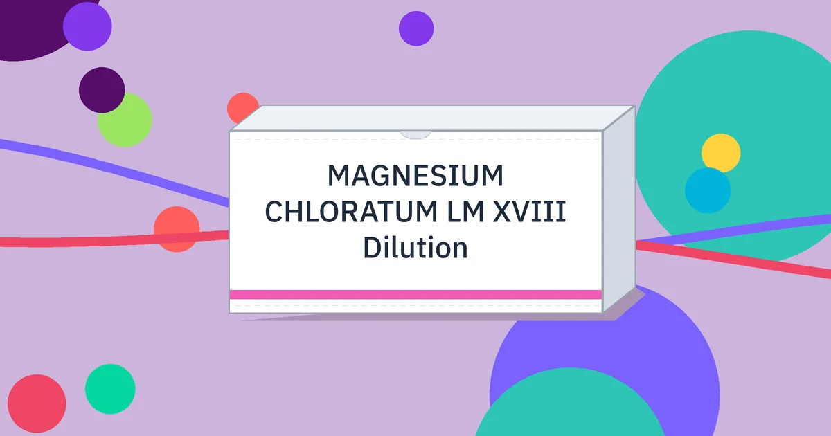 Symbolbild: Packung mit der Aufschrift MAGNESIUM CHLORATUM LM XVIII Dilution (PZN 02668742) – Verfügbarkeit und Bezug in Apotheken in Frankfurt am Main