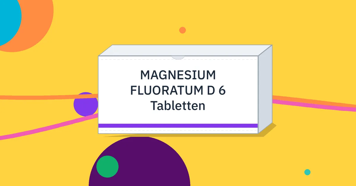 Symbolbild: Packung mit der Aufschrift MAGNESIUM FLUORATUM D 6 Tabletten (PZN 02125237) – Verfügbarkeit und Bezug in Apotheken in Frankfurt am Main