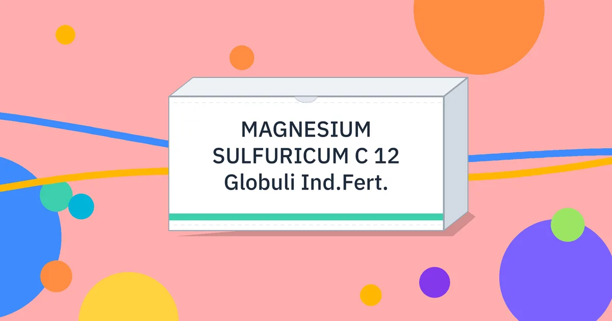 Symbolbild: Packung mit der Aufschrift MAGNESIUM SULFURICUM C 12 Globuli Ind.Fert. (PZN 17680298) – Verfügbarkeit und Bezug in Apotheken in Frankfurt am Main
