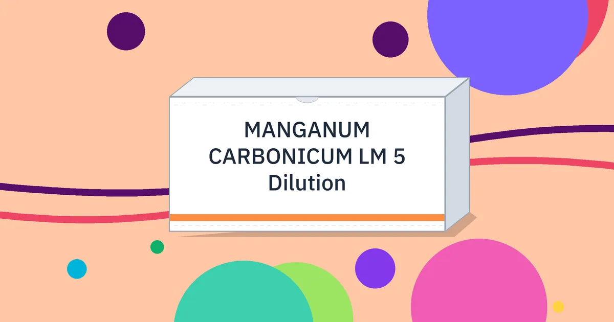 Symbolbild: Packung mit der Aufschrift MANGANUM CARBONICUM LM 5 Dilution (PZN 12942747) – Verfügbarkeit und Bezug in Apotheken in Frankfurt am Main