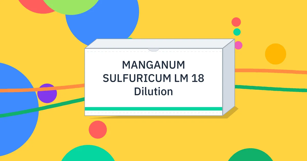 Symbolbild: Packung mit der Aufschrift MANGANUM SULFURICUM LM 18 Dilution (PZN 12946076) – Verfügbarkeit und Bezug in Apotheken in Frankfurt am Main
