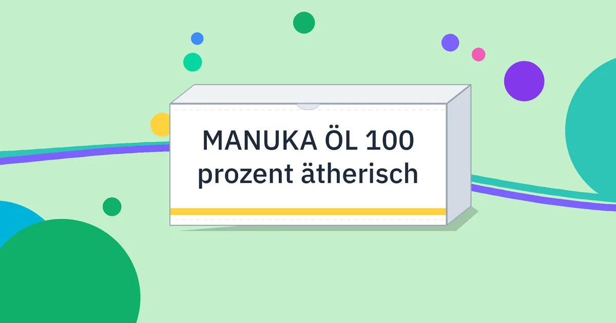 Symbolbild: Packung mit der Aufschrift MANUKA ÖL 100 prozent ätherisch (PZN 00114229) – Verfügbarkeit und Bezug in Apotheken in Frankfurt am Main