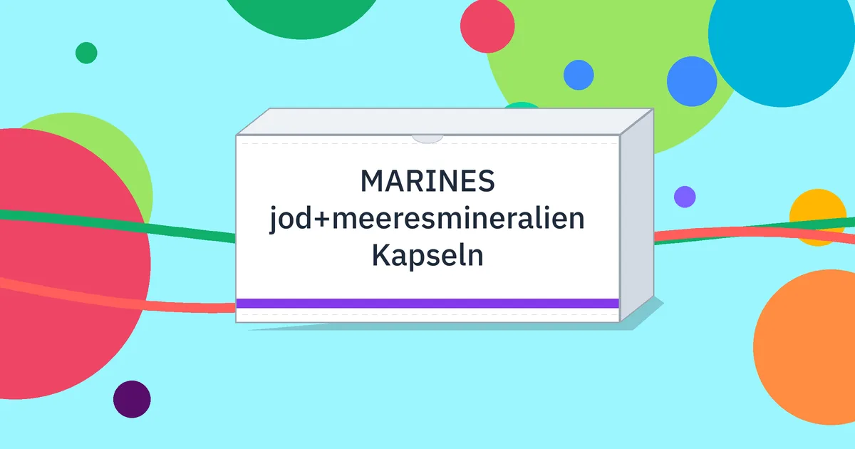 Symbolbild: Packung mit der Aufschrift MARINES jod+meeresmineralien Kapseln (PZN 14287726) – Verfügbarkeit und Bezug in Apotheken in Frankfurt am Main