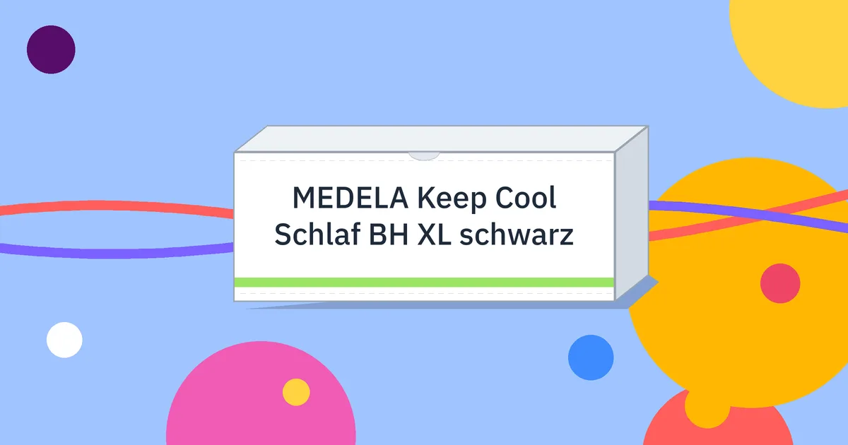 Symbolbild: Packung mit der Aufschrift MEDELA Keep Cool Schlaf BH XL schwarz (PZN 18834243) – Verfügbarkeit und Bezug in Apotheken in Frankfurt am Main