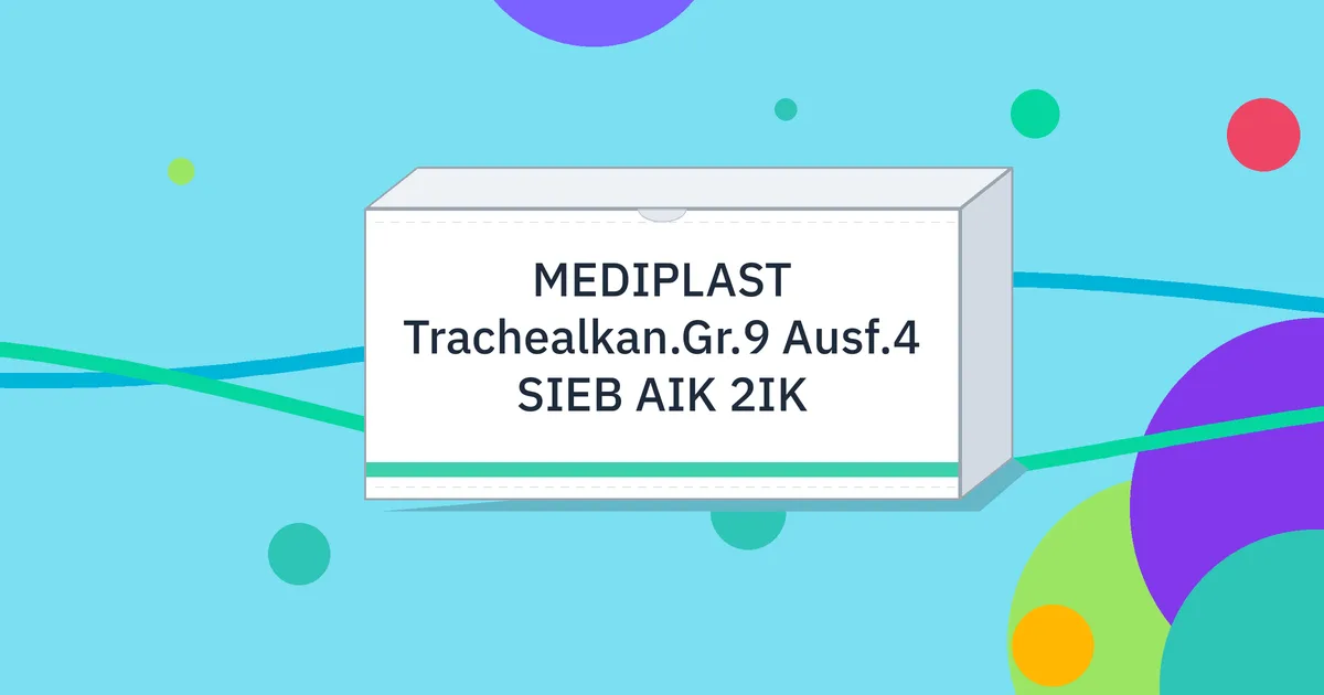 Symbolbild: Packung mit der Aufschrift MEDIPLAST Trachealkan.Gr.9 Ausf.4 SIEB AIK 2IK (PZN 04526408) – Verfügbarkeit und Bezug in Apotheken in Frankfurt am Main