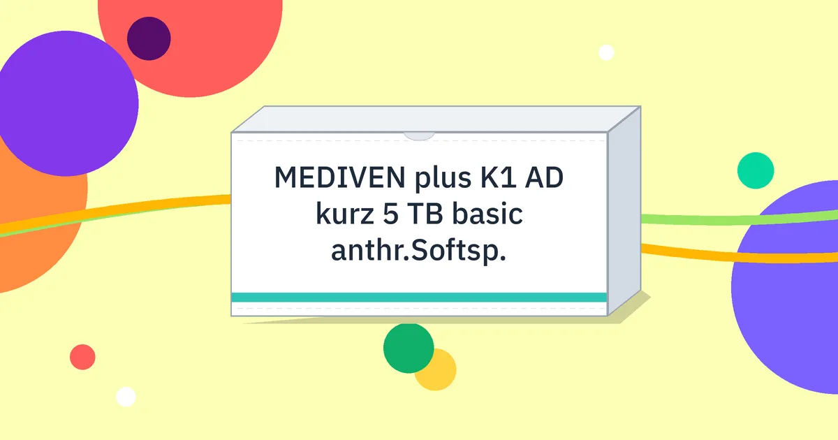 Symbolbild: Packung mit der Aufschrift MEDIVEN plus K1 AD kurz 5 TB basic anthr.Softsp. (PZN 15045184) – Verfügbarkeit und Bezug in Apotheken in Frankfurt am Main