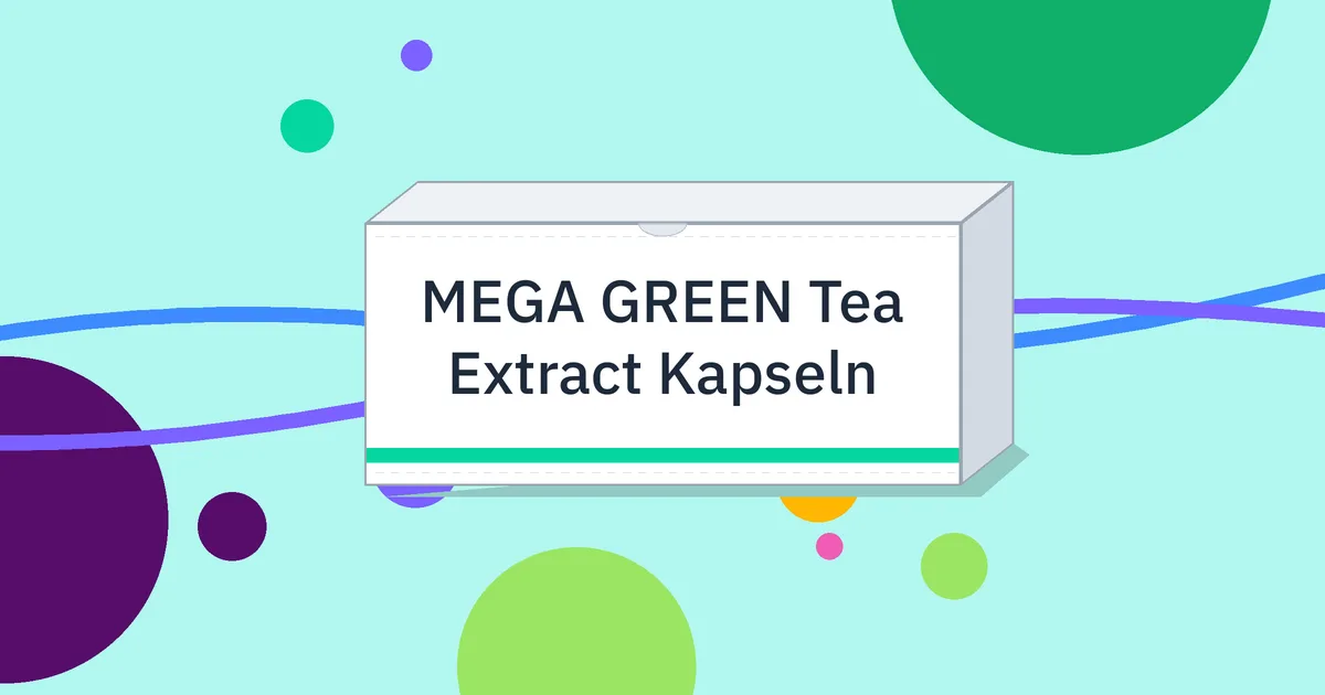 Symbolbild: Packung mit der Aufschrift MEGA GREEN Tea Extract Kapseln (PZN 19740308) – Verfügbarkeit und Bezug in Apotheken in Frankfurt am Main