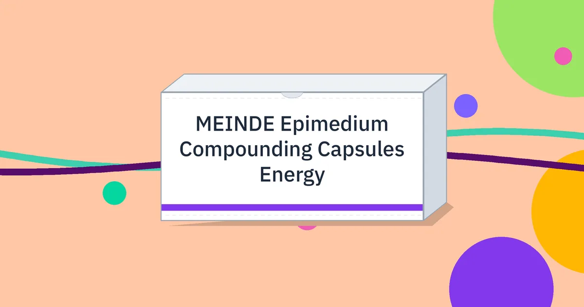 Symbolbild: Packung mit der Aufschrift MEINDE Epimedium Compounding Capsules Energy (PZN 20103363) – Verfügbarkeit und Bezug in Apotheken in Frankfurt am Main