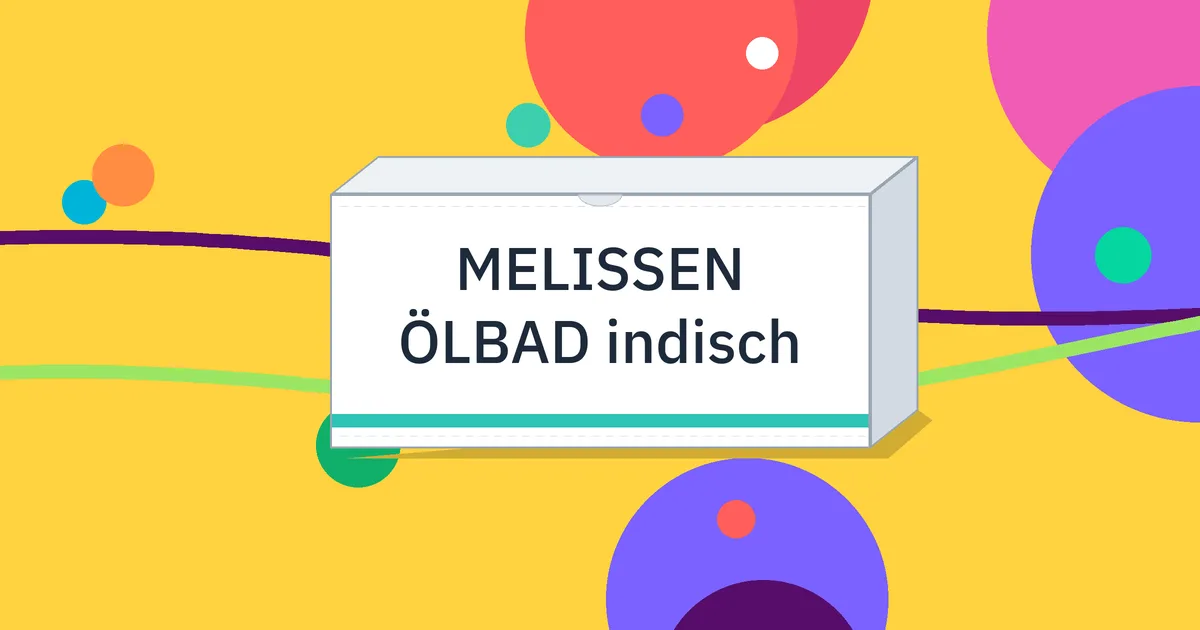 Symbolbild: Packung mit der Aufschrift MELISSEN ÖLBAD indisch (PZN 01268271) – Verfügbarkeit und Bezug in Apotheken in Frankfurt am Main