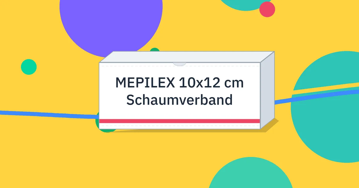 Symbolbild: Packung mit der Aufschrift MEPILEX 10x12 cm Schaumverband (PZN 17934988) – Verfügbarkeit und Bezug in Apotheken in Frankfurt am Main