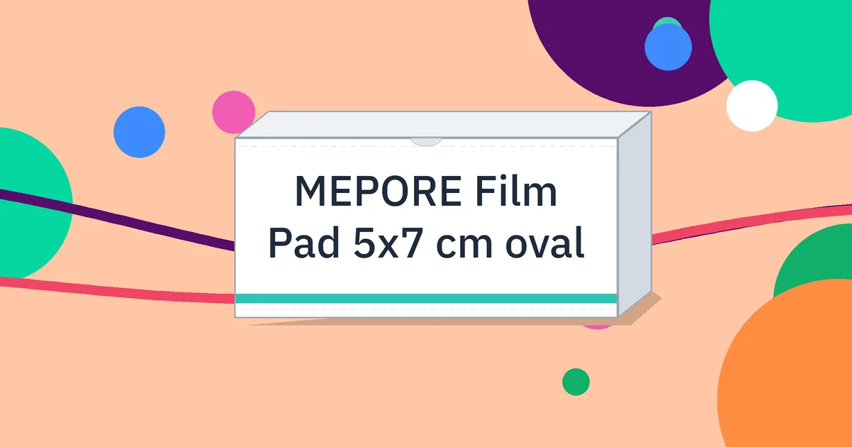 Symbolbild: Packung mit der Aufschrift MEPORE Film Pad 5x7 cm oval (PZN 09272496) – Verfügbarkeit und Bezug in Apotheken in Frankfurt am Main