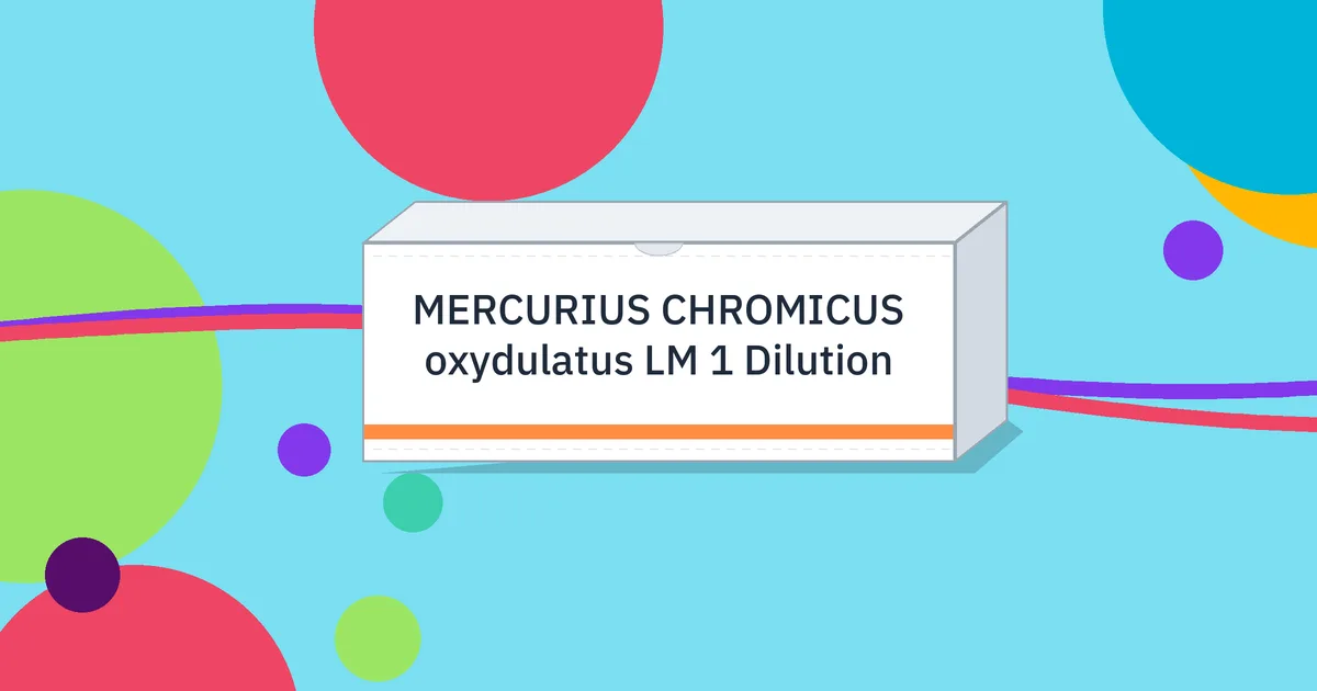 Symbolbild: Packung mit der Aufschrift MERCURIUS CHROMICUS oxydulatus LM 1 Dilution (PZN 12949353) – Verfügbarkeit und Bezug in Apotheken in Frankfurt am Main