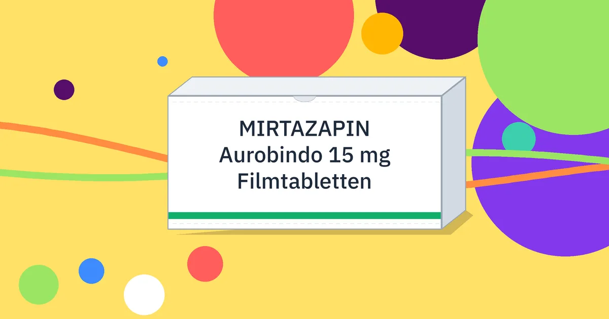 Symbolbild: Packung mit der Aufschrift MIRTAZAPIN Aurobindo 15 mg Filmtabletten (PZN 03674822) – Verfügbarkeit und Bezug in Apotheken in Frankfurt am Main
