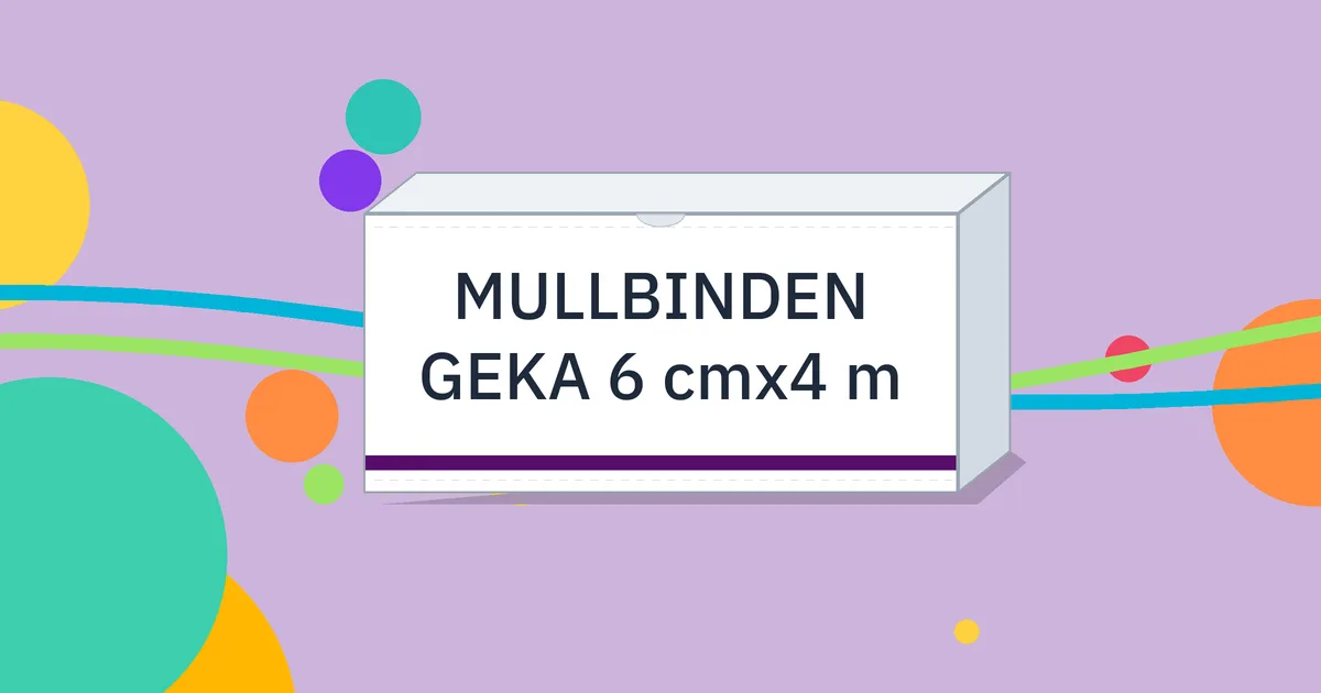 Symbolbild: Packung mit der Aufschrift MULLBINDEN GEKA 6 cmx4 m (PZN 01568470) – Verfügbarkeit und Bezug in Apotheken in Frankfurt am Main