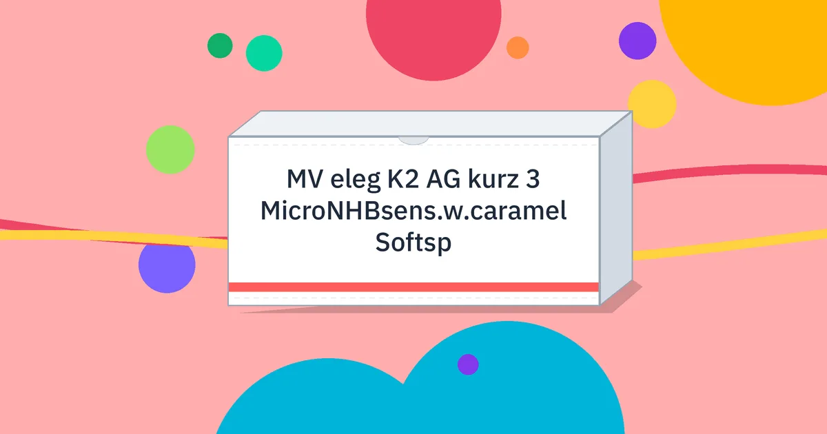 Symbolbild: Packung mit der Aufschrift MV eleg K2 AG kurz 3 MicroNHBsens.w.caramel Softsp (PZN 16069910) – Verfügbarkeit und Bezug in Apotheken in Frankfurt am Main