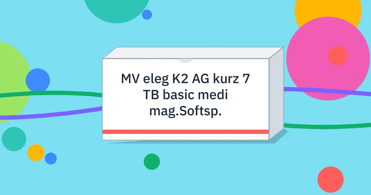Symbolbild: Packung mit der Aufschrift MV eleg K2 AG kurz 7 TB basic medi mag.Softsp. (PZN 14639119) – Verfügbarkeit und Bezug in Apotheken in Frankfurt am Main