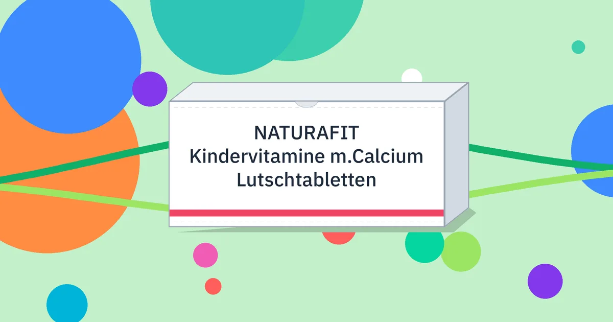 Symbolbild: Packung mit der Aufschrift NATURAFIT Kindervitamine m.Calcium Lutschtabletten (PZN 12515979) – Verfügbarkeit und Bezug in Apotheken in Frankfurt am Main