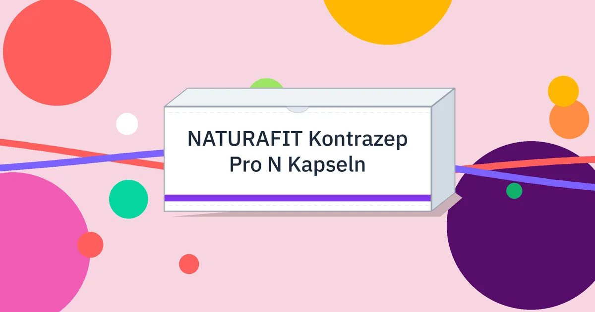 Symbolbild: Packung mit der Aufschrift NATURAFIT Kontrazep Pro N Kapseln (PZN 14382011) – Verfügbarkeit und Bezug in Apotheken in Frankfurt am Main