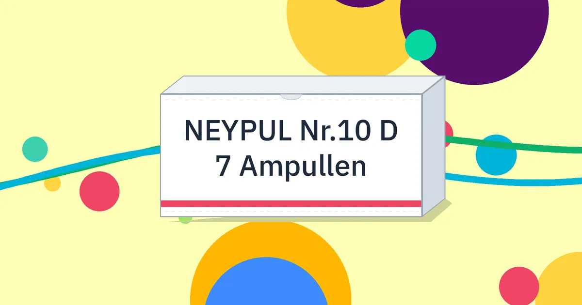 Symbolbild: Packung mit der Aufschrift NEYPUL Nr.10 D 7 Ampullen (PZN 06486498) – Verfügbarkeit und Bezug in Apotheken in Frankfurt am Main