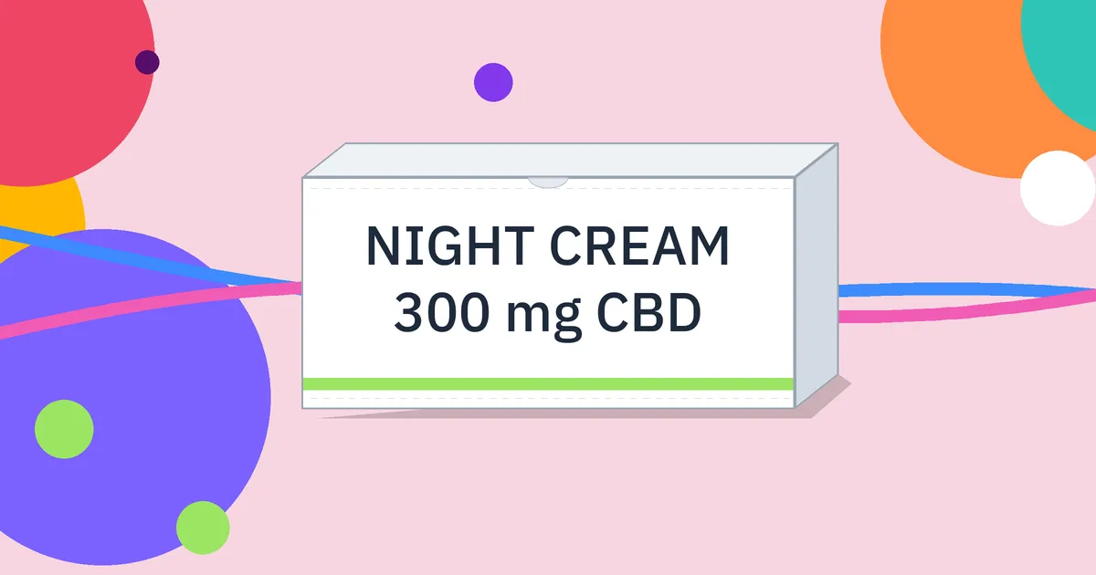Symbolbild: Packung mit der Aufschrift NIGHT CREAM 300 mg CBD (PZN 20400457) – Verfügbarkeit und Bezug in Apotheken in Frankfurt am Main