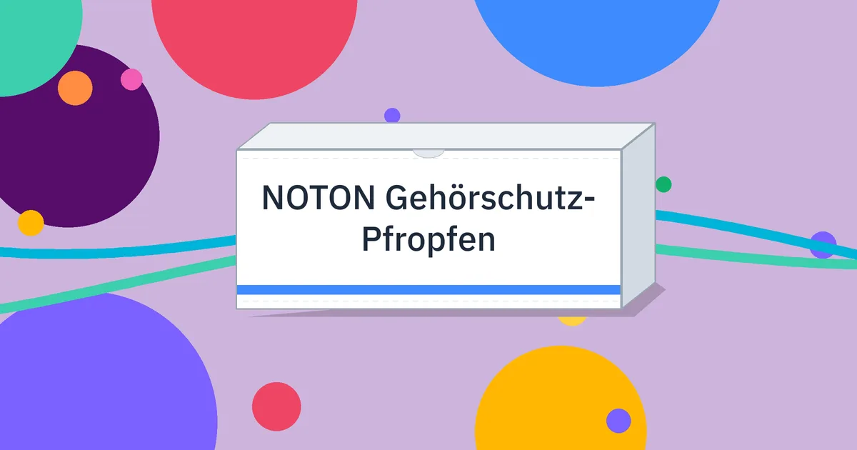 Symbolbild: Packung mit der Aufschrift NOTON Gehörschutz-Pfropfen (PZN 08425779) – Verfügbarkeit und Bezug in Apotheken in Frankfurt am Main