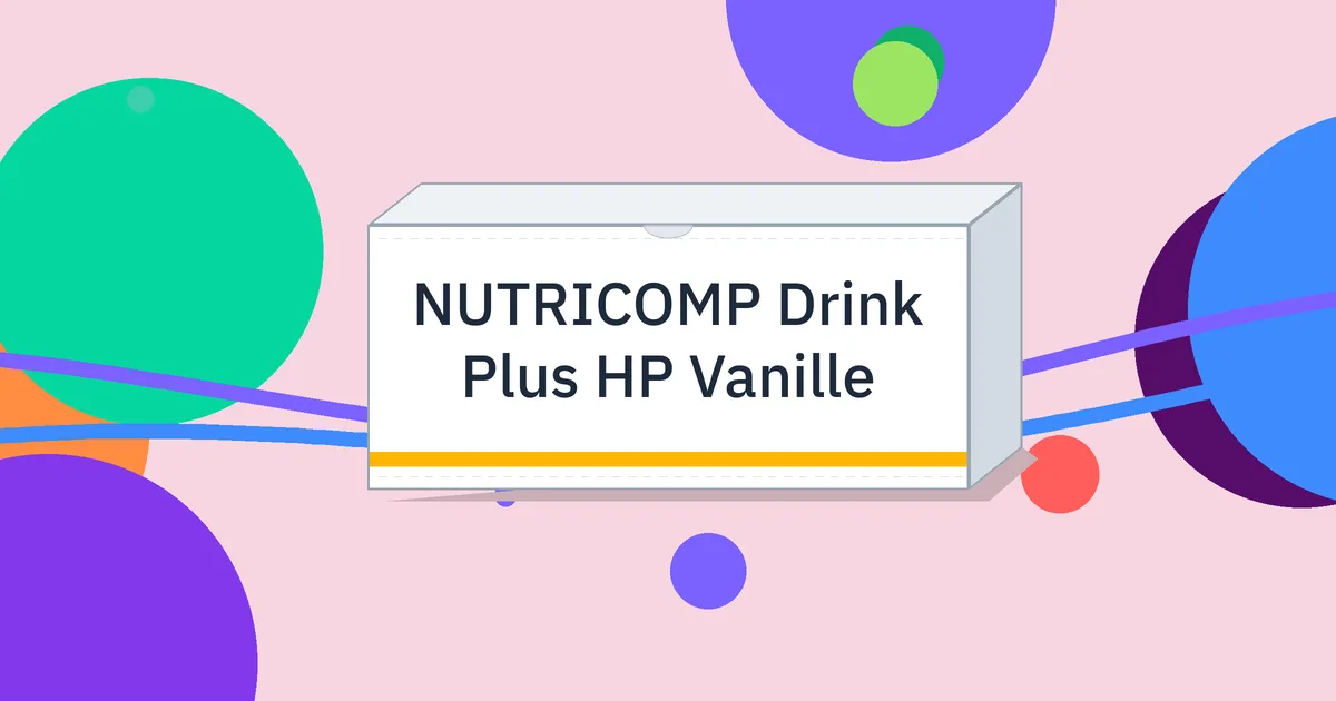 Symbolbild: Packung mit der Aufschrift NUTRICOMP Drink Plus HP Vanille (PZN 11139468) – Verfügbarkeit und Bezug in Apotheken in Frankfurt am Main