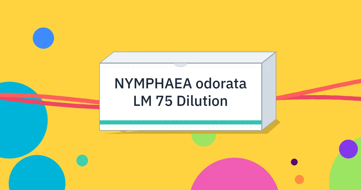 Symbolbild: Packung mit der Aufschrift NYMPHAEA odorata LM 75 Dilution (PZN 13621695) – Verfügbarkeit und Bezug in Apotheken in Frankfurt am Main