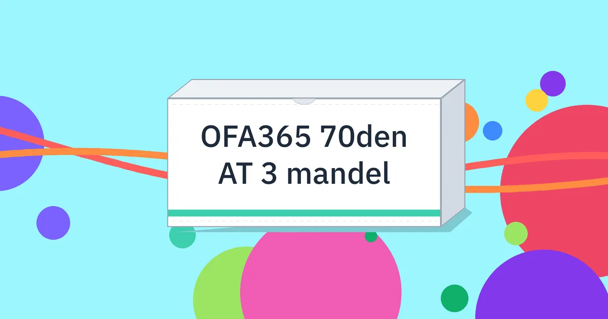 Symbolbild: Packung mit der Aufschrift OFA365 70den AT 3 mandel (PZN 16722528) – Verfügbarkeit und Bezug in Apotheken in Frankfurt am Main